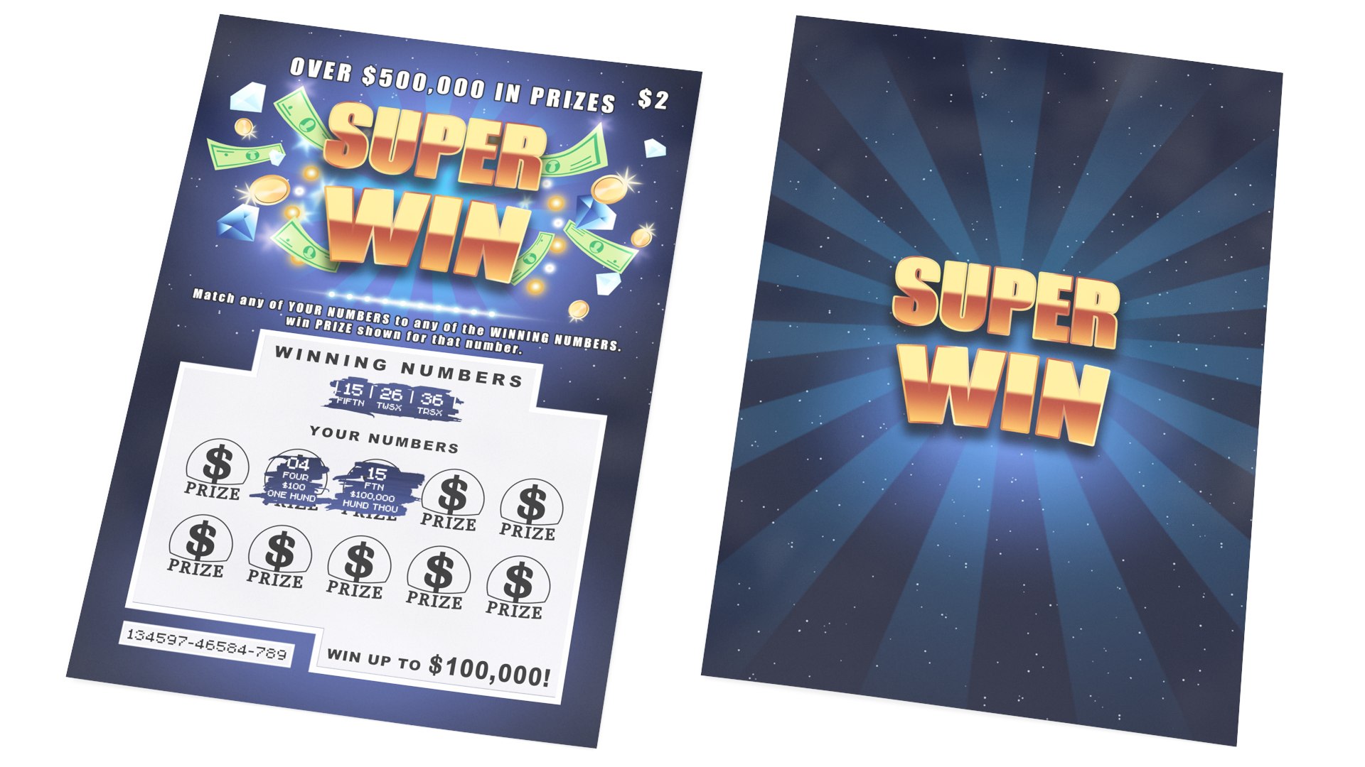 3D Model Super Win Lottery Ticket With Erased Scratchcard - TurboSquid ...