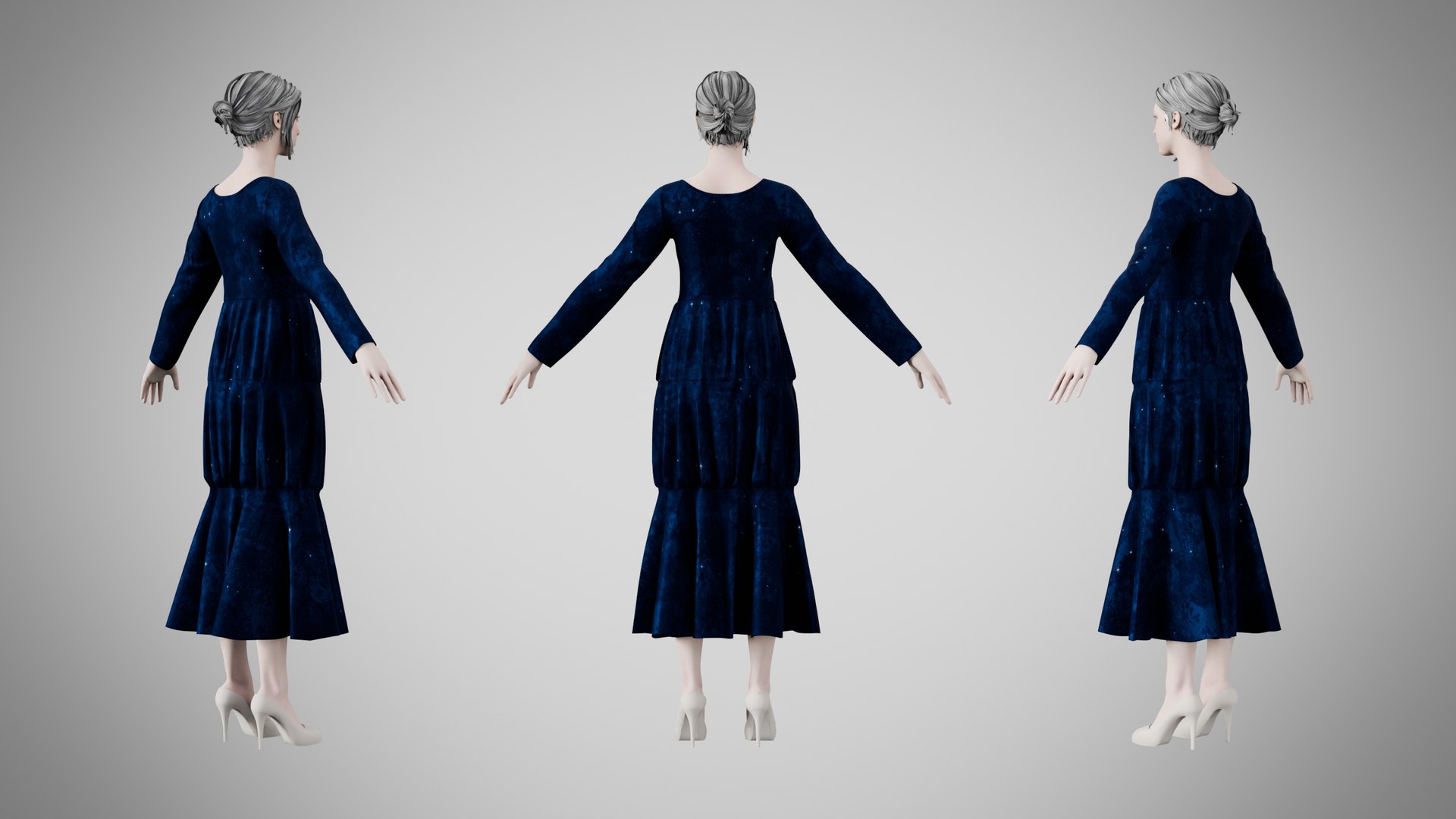 Dress 25 Velvet Nightfall 3D - TurboSquid 2478022