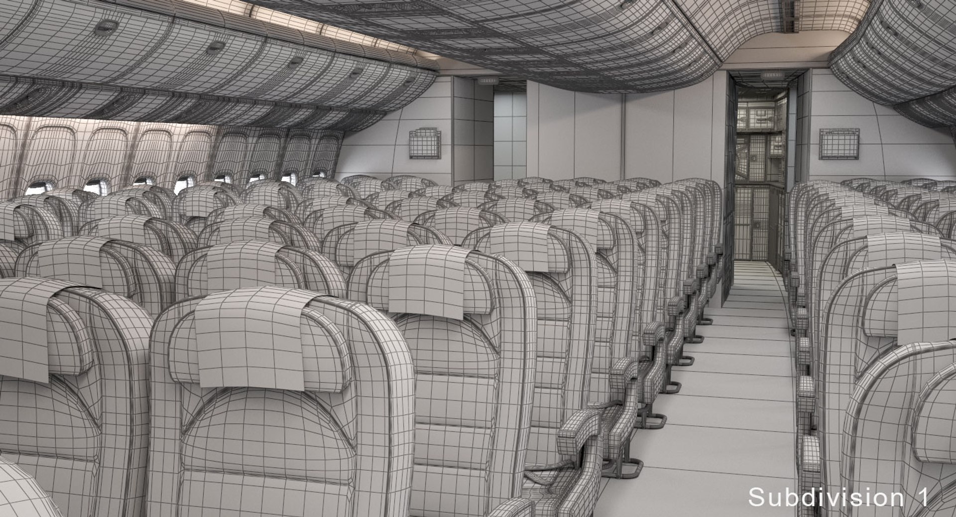 Boeing 777 Cabin 3D Model - TurboSquid 1353948