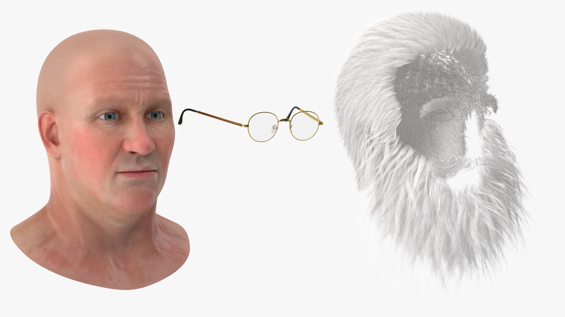 3D Santa Claus Head - TurboSquid 2065025