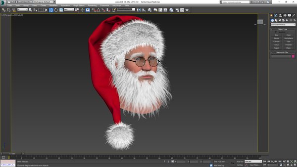 modelo 3d Cabeza de Papá Noel - TurboSquid 2065025