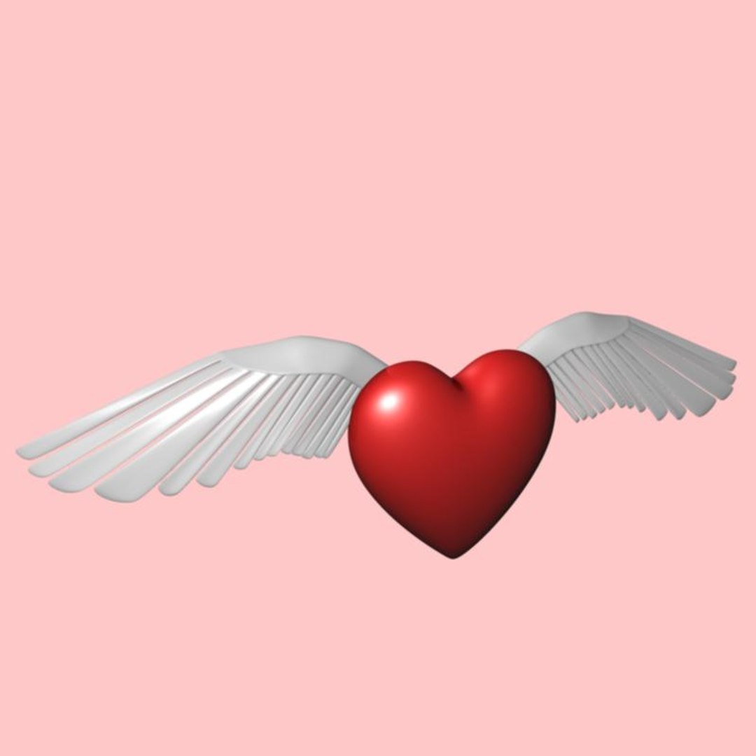 Winged Heart Animation 3d Model