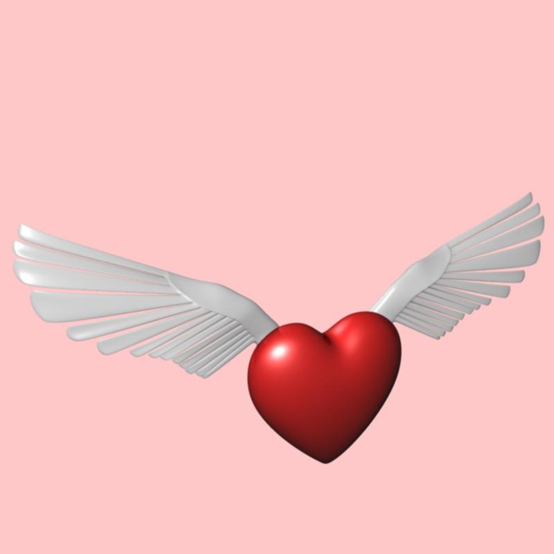 Winged Heart Animation 3d Model