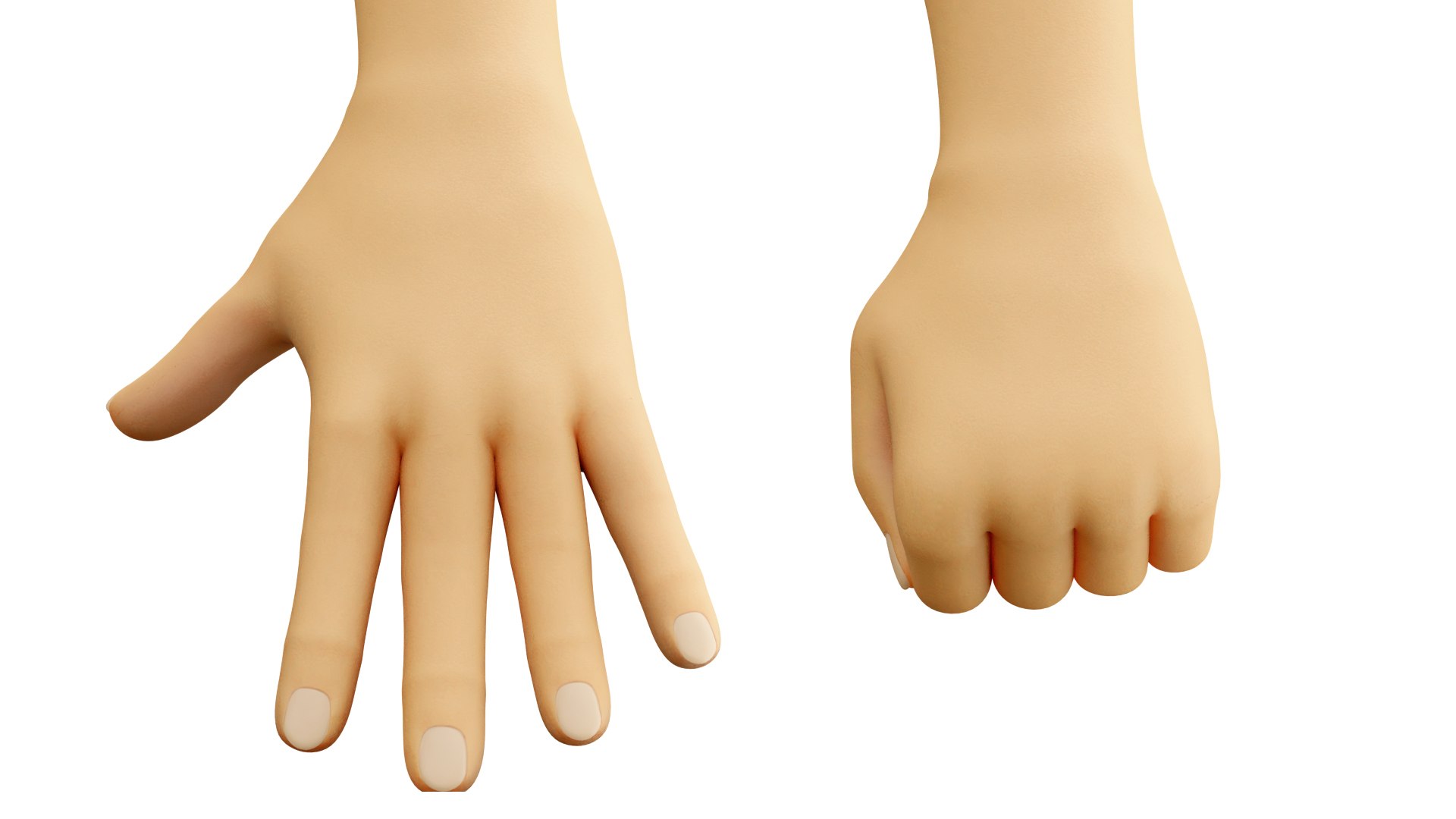 3D Model Cartoon Hand - TurboSquid 1659837
