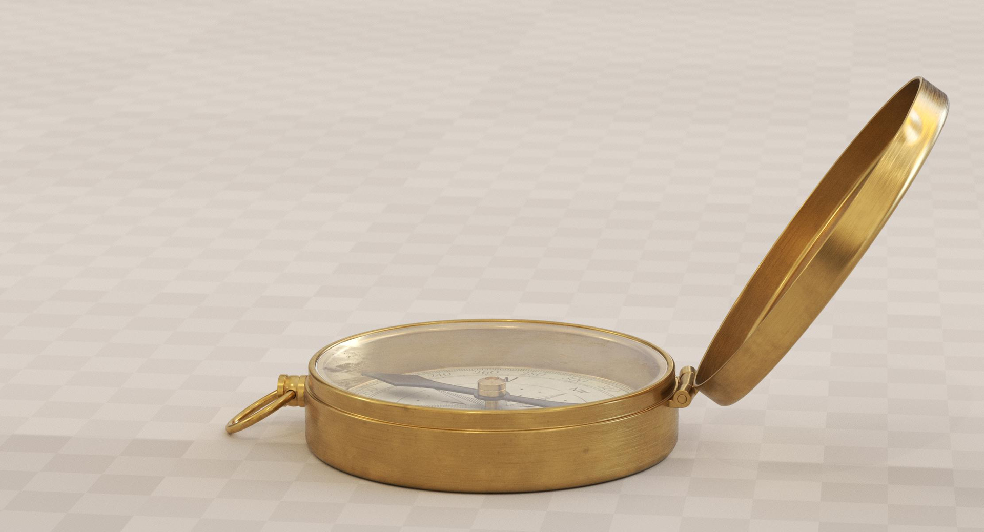 3D Retro Compass Model - TurboSquid 1349164