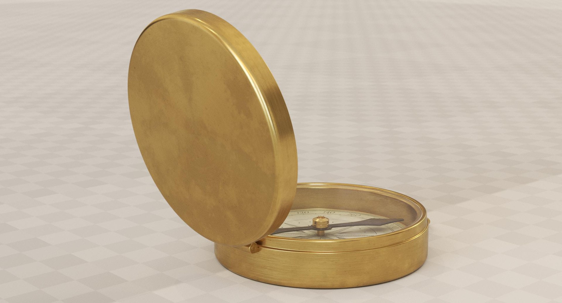 3D Retro Compass Model - TurboSquid 1349164