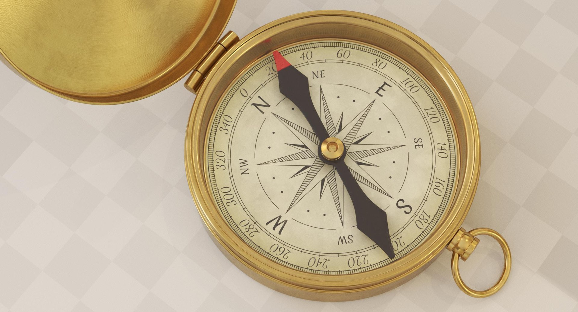 3D Retro Compass Model - TurboSquid 1349164