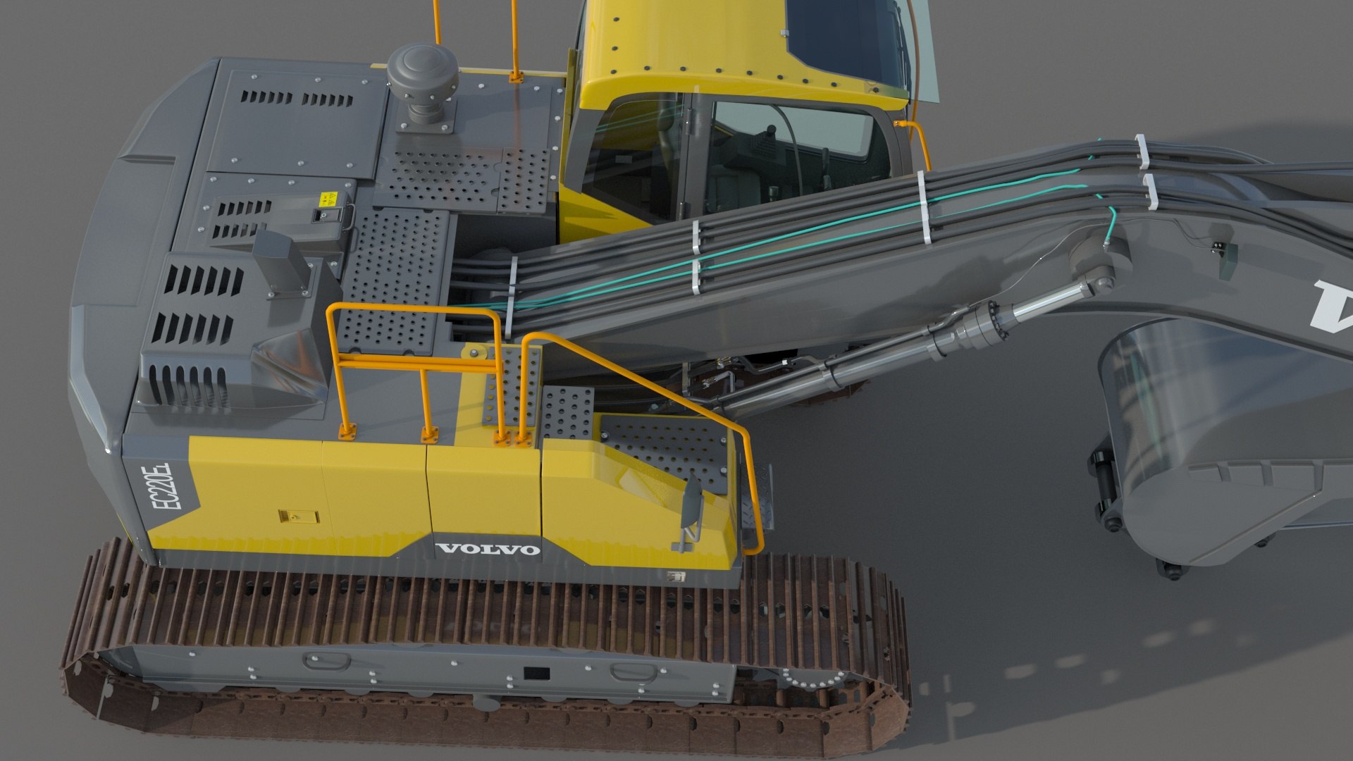 3D Volvo EC220EL Excavator Model - TurboSquid 2164998