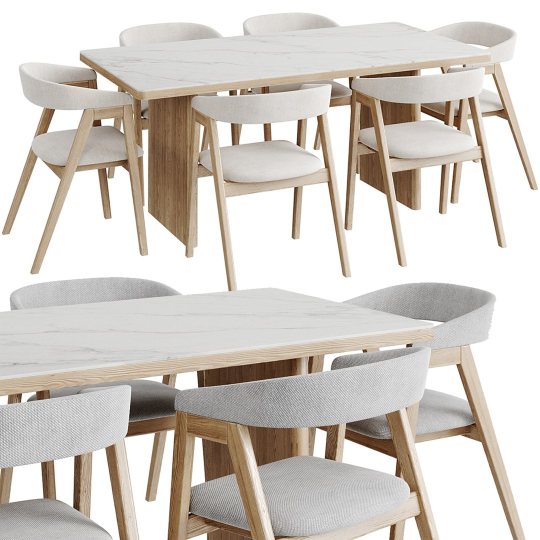 Dinning Set 01 3D Model - TurboSquid 2280646