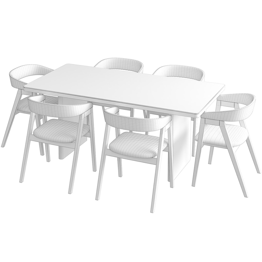 Dinning Set 01 3D Model - TurboSquid 2280646