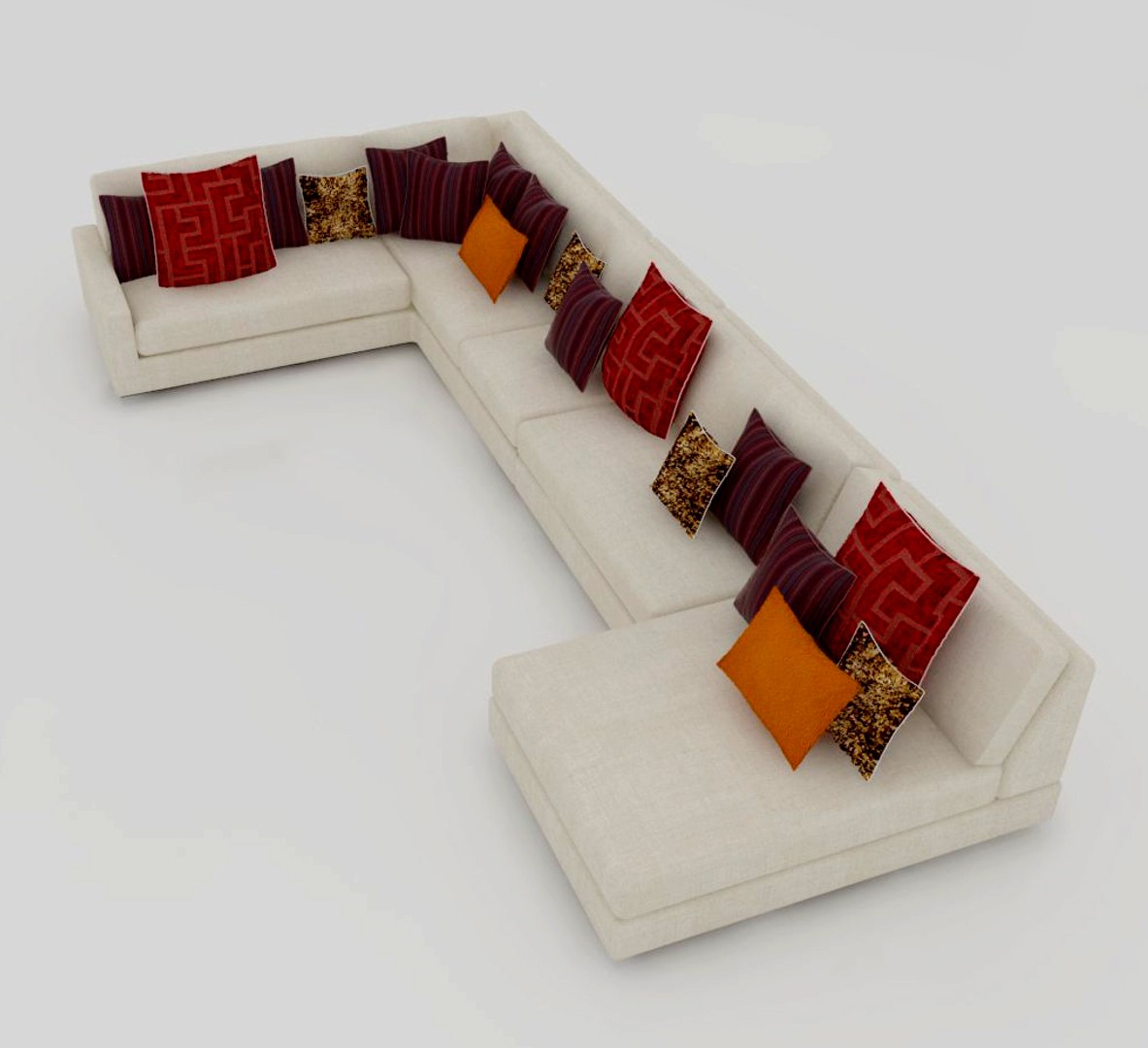 Sectional Sofa 3D Model - TurboSquid 1226836