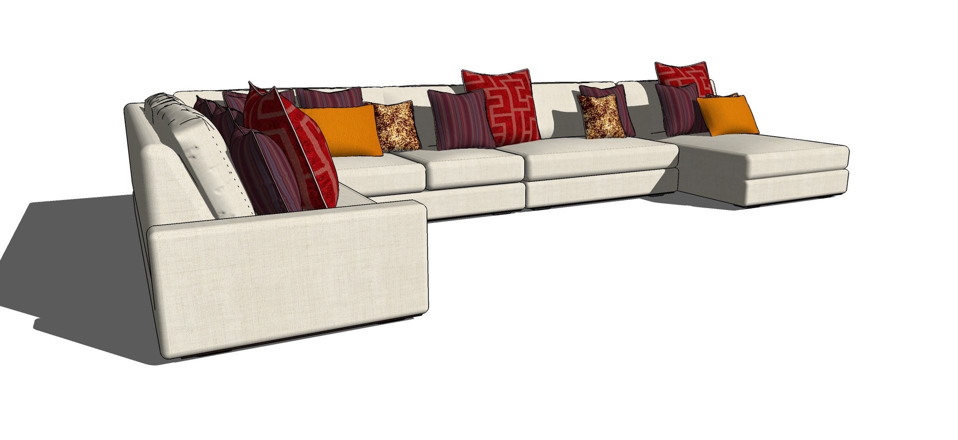 Sectional Sofa 3D Model - TurboSquid 1226836