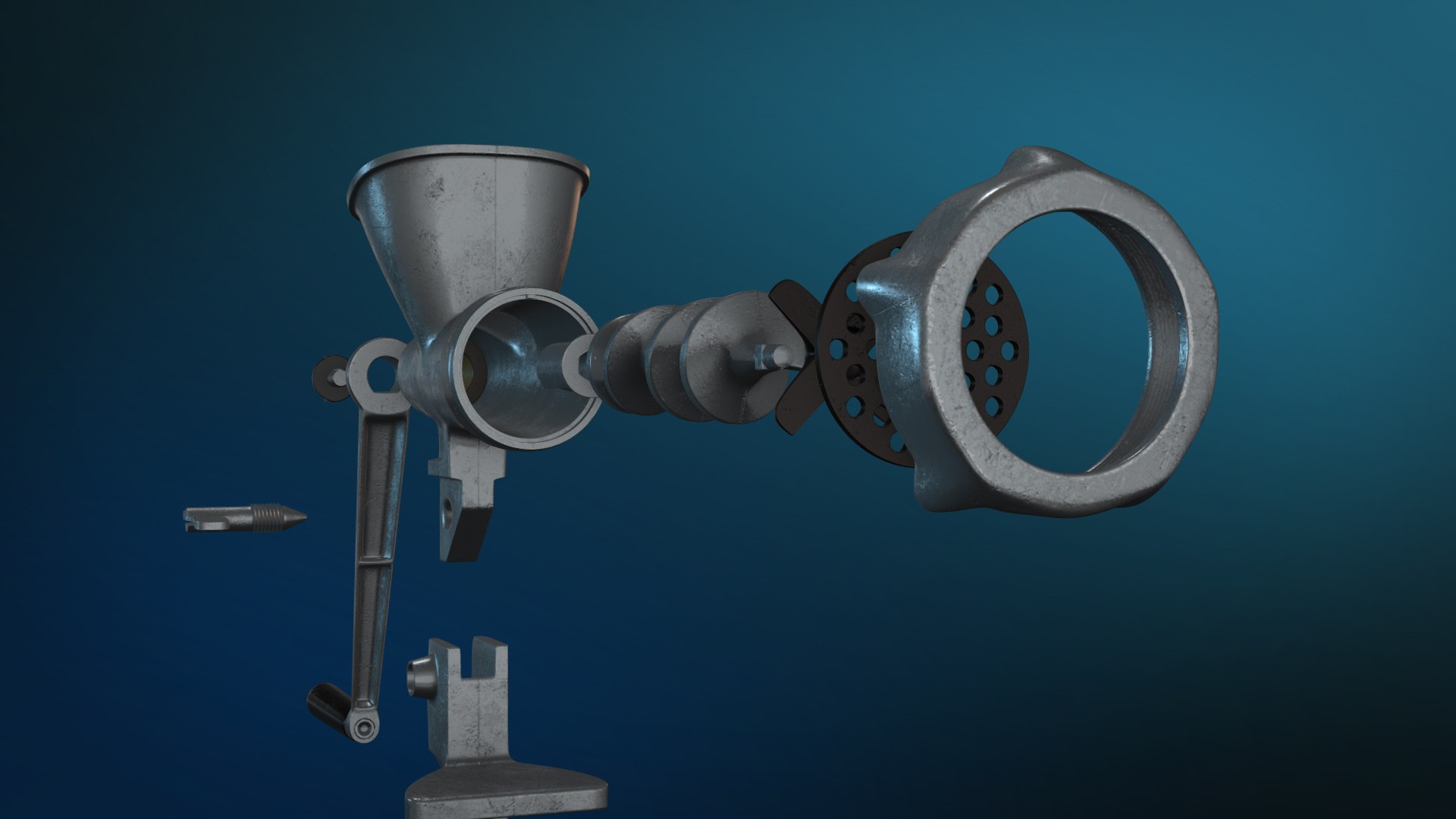 3d Model Of Meat Grinder