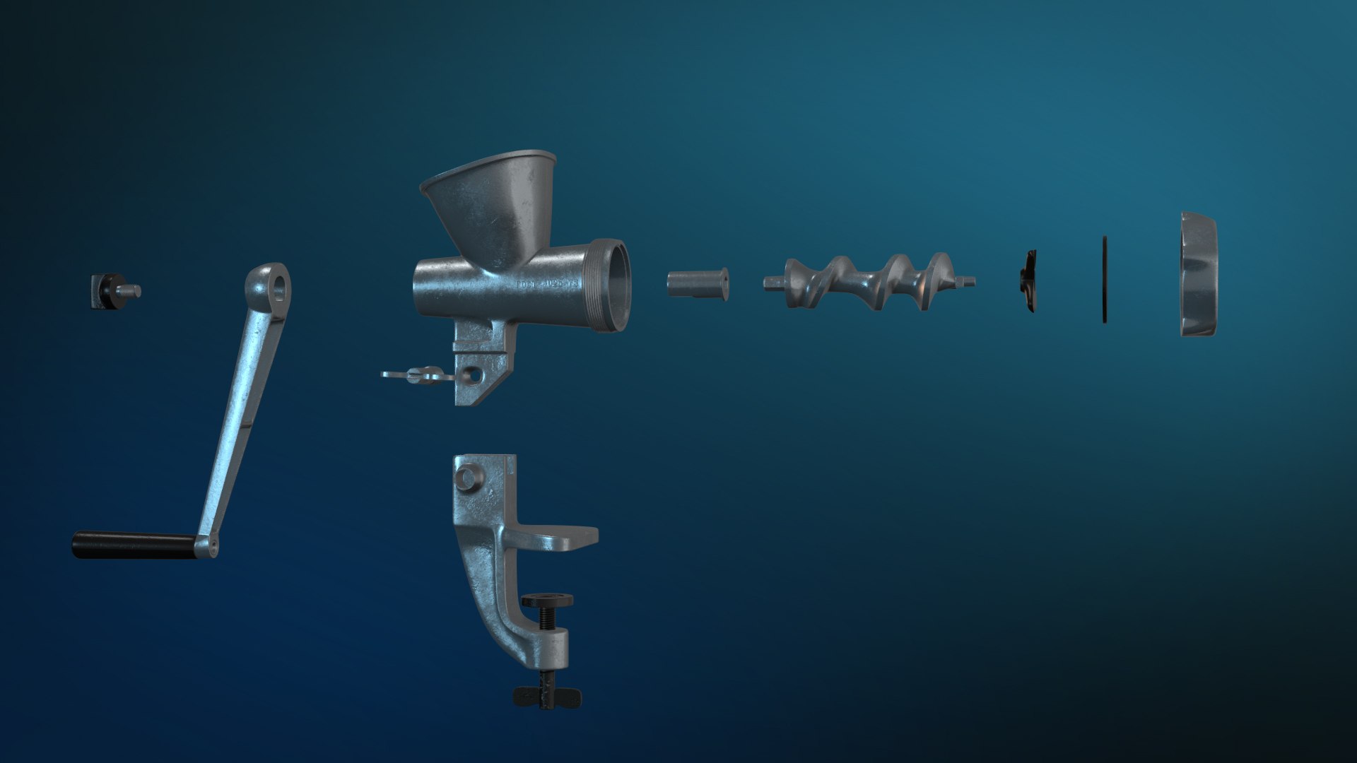 3d Model Of Meat Grinder