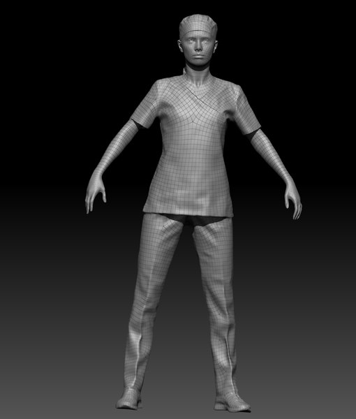 Ready young woman surgical 3D model - TurboSquid 1611728