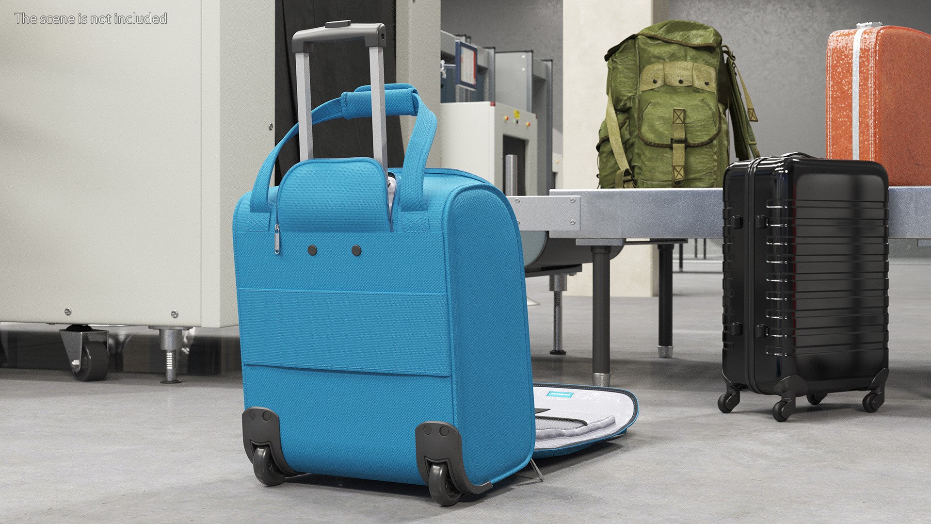 Open Softshell Luggage Samsonite Blue 3D Model - TurboSquid 2086162