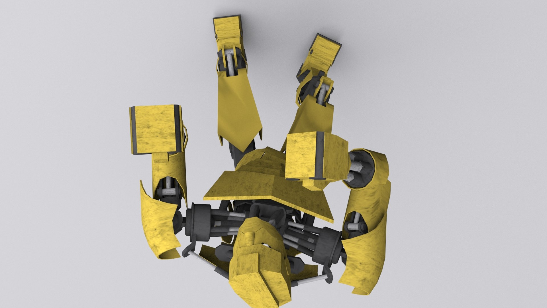ROBOT YELLOW FIGHTER IK RIGGED LOWPOLY GRIDLOCK 3D Model - TurboSquid ...