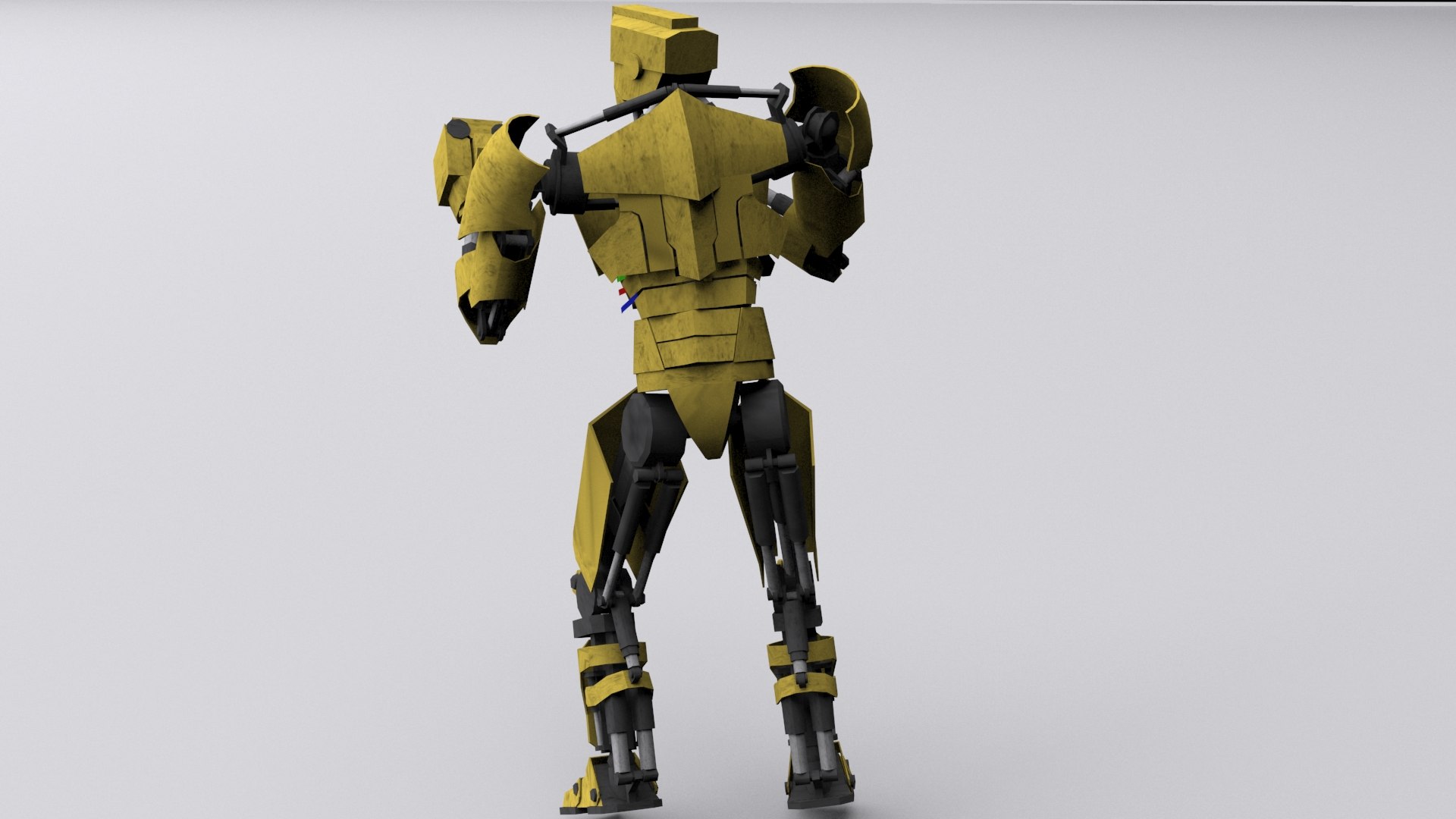 ROBOT YELLOW FIGHTER IK RIGGED LOWPOLY GRIDLOCK 3D Model - TurboSquid ...