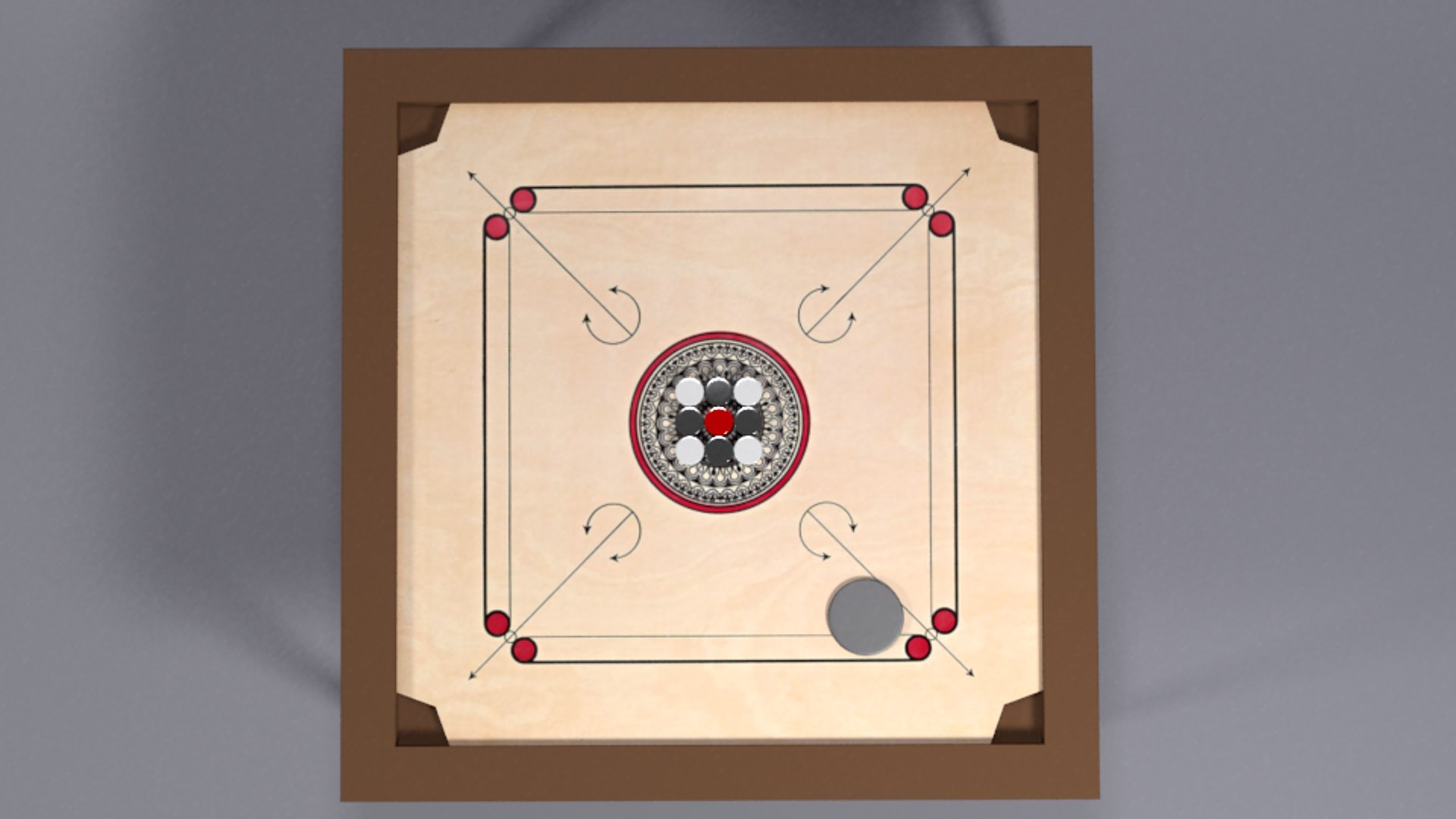 Carrom Board 3D Model - TurboSquid 1199570
