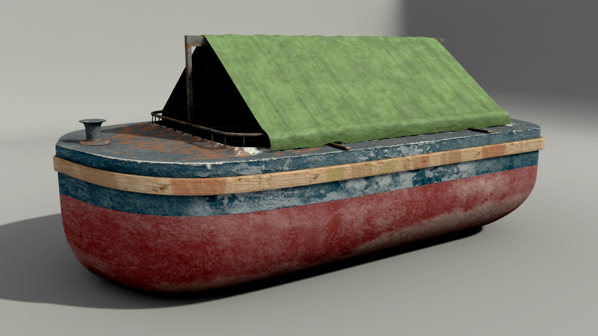 3d Old Barge Model