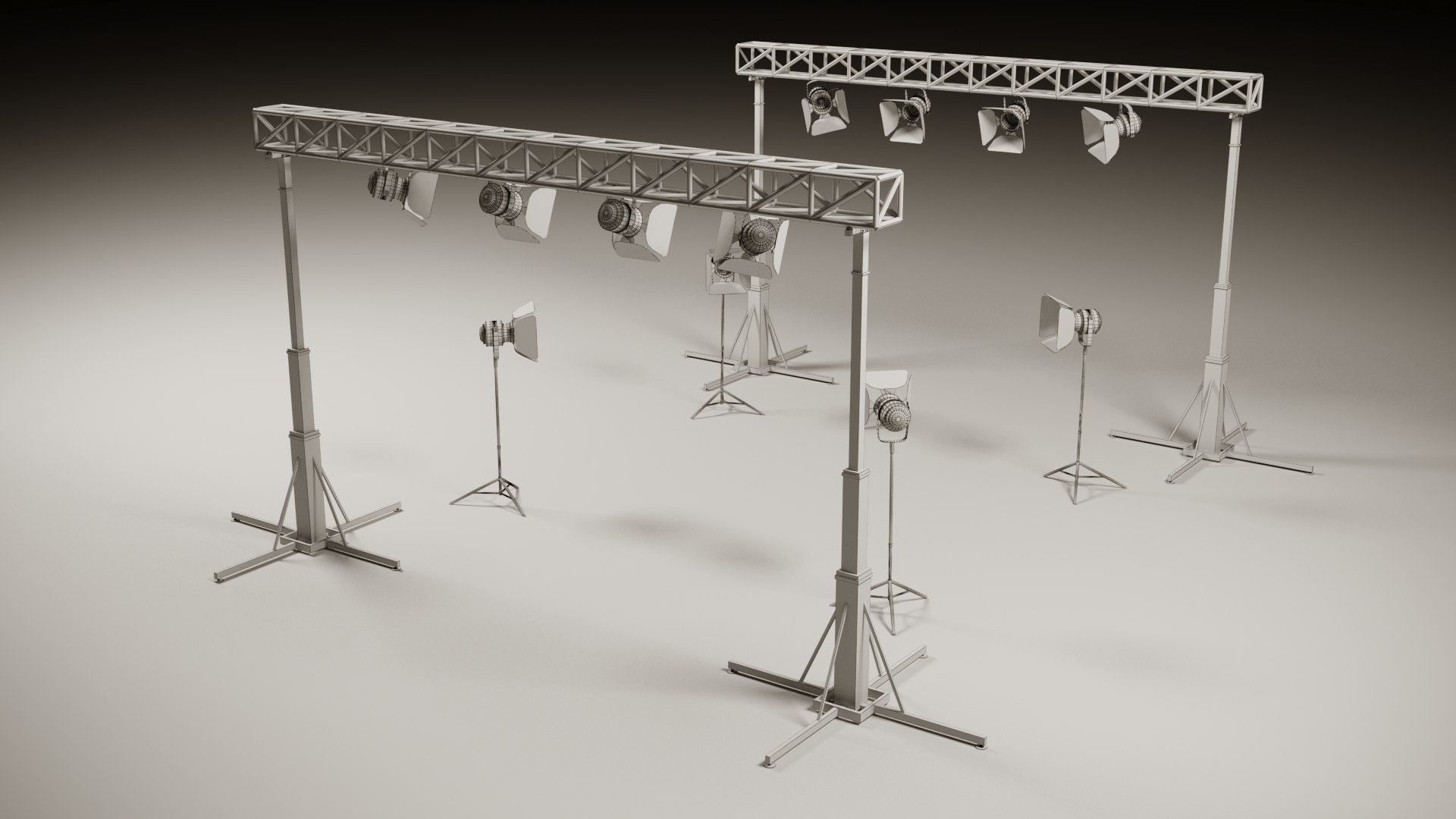 Lighting Truss Stand Low-poly 3D Model 3D Model - TurboSquid 2020138