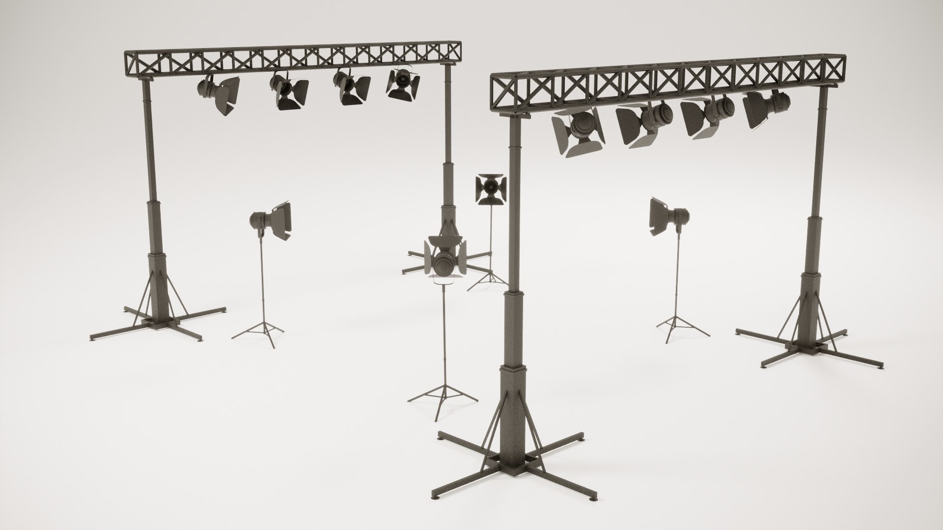 Lighting Truss Stand Low-poly 3D Model 3D Model - TurboSquid 2020138