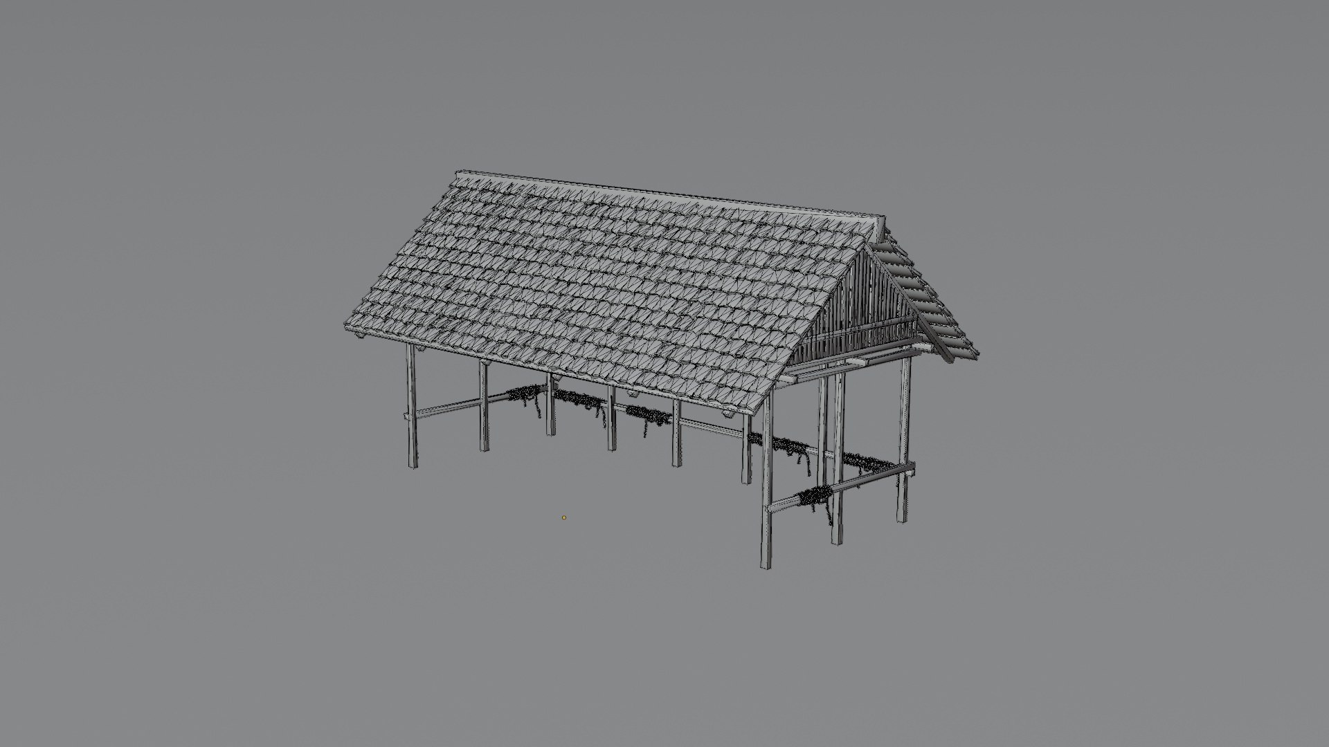 Old Wooden Medieval Building Sheds 3D Model - TurboSquid 2107417