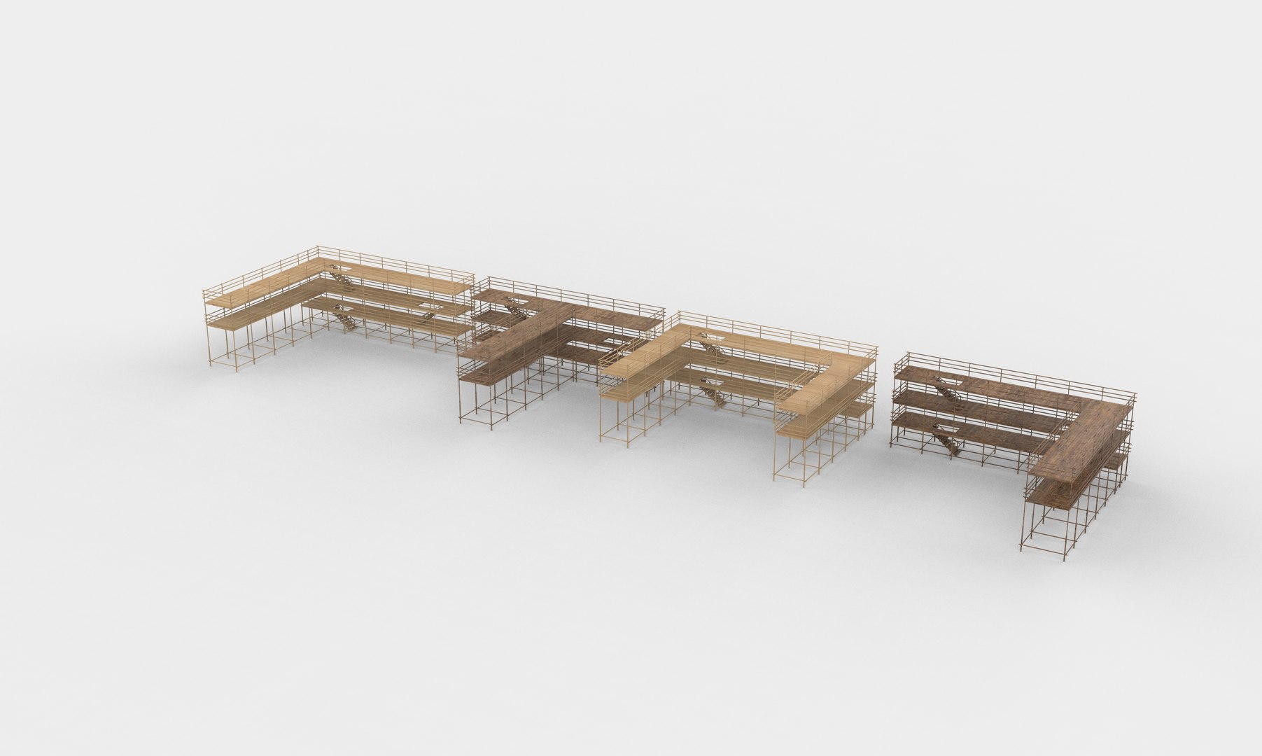 3D Model Scaffolding Structure Set 3D Model - TurboSquid 2517690