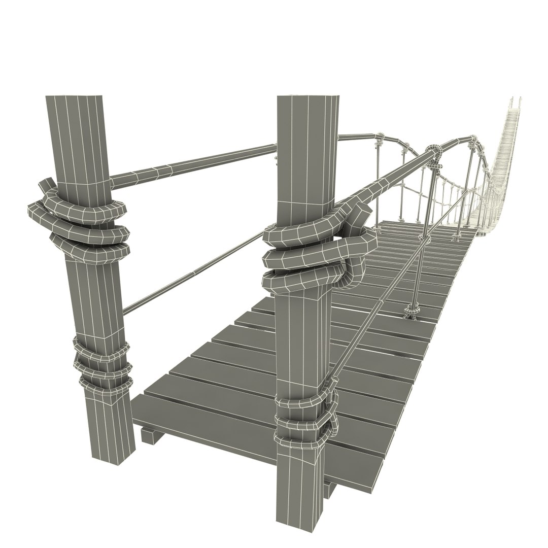 Hanging Bridge 3d Model