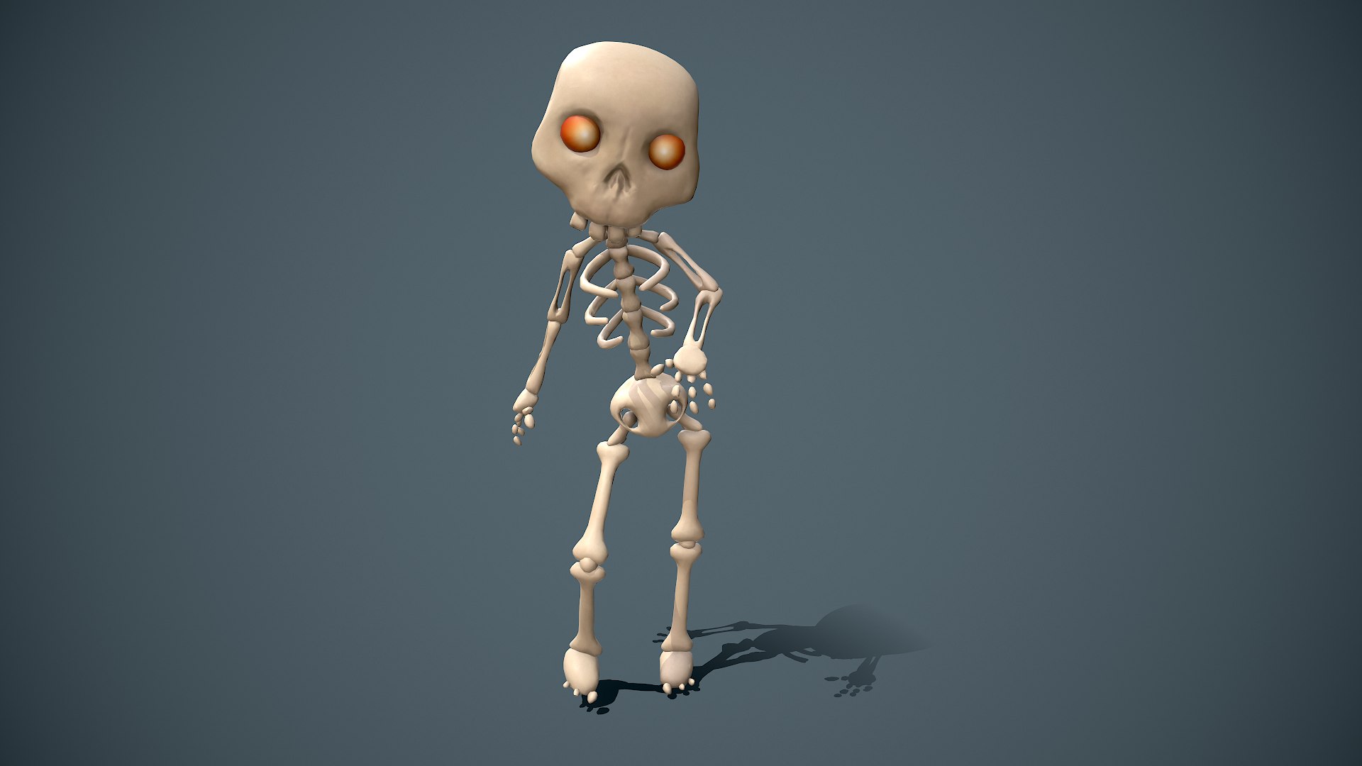 Cartoon Skeleton 3D Model - TurboSquid 2356431