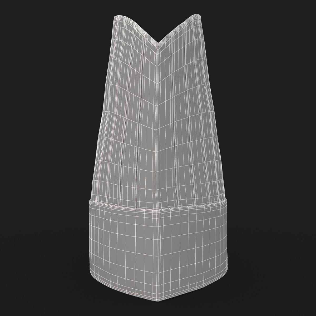 3d model of realistic chef hat 03