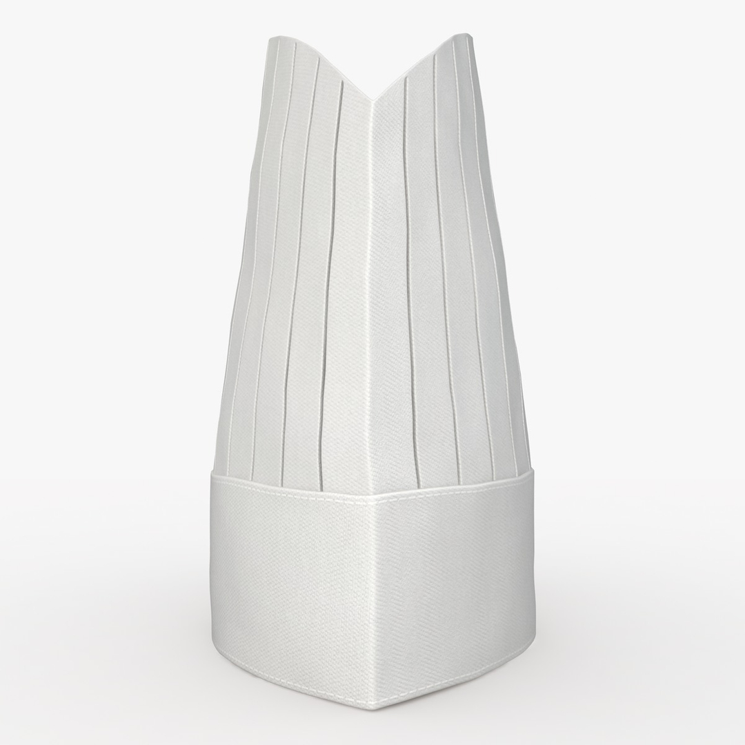3d model of realistic chef hat 03