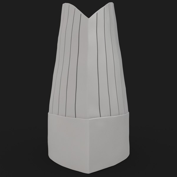 3d model of realistic chef hat 03