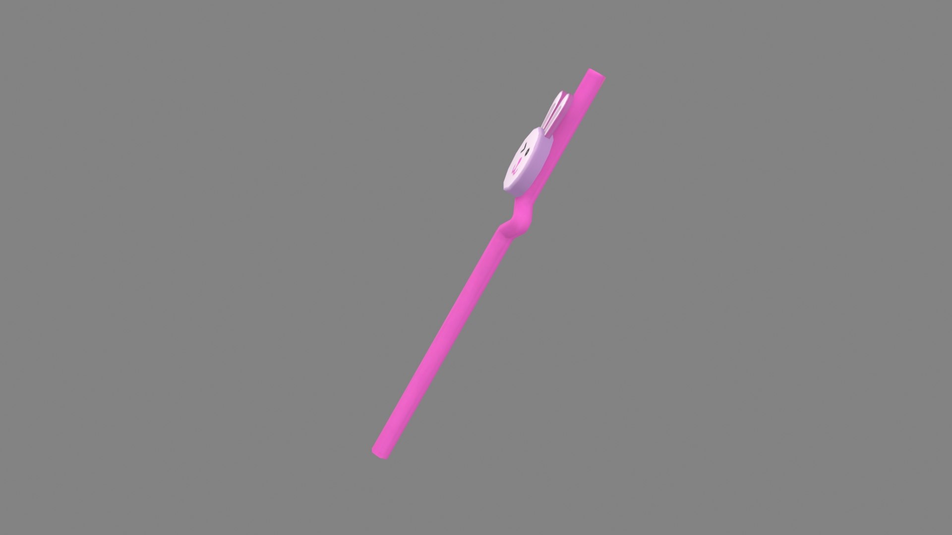 Cartoon Purple Bunny Straw Model - TurboSquid 1937428