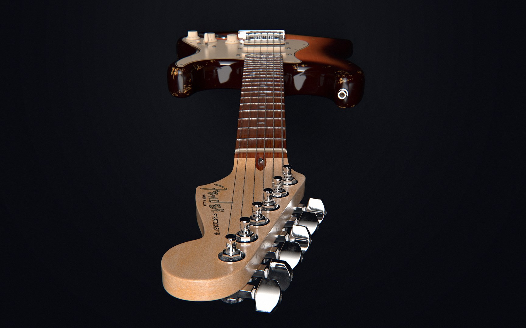 3D Model Fender Stratocaster Strat - TurboSquid 1369487
