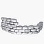 obj modular stone wall