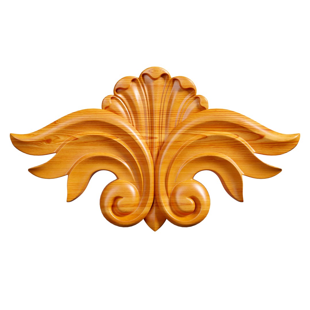 3D model Decor Molding wood 130x73mm - TurboSquid 2103338