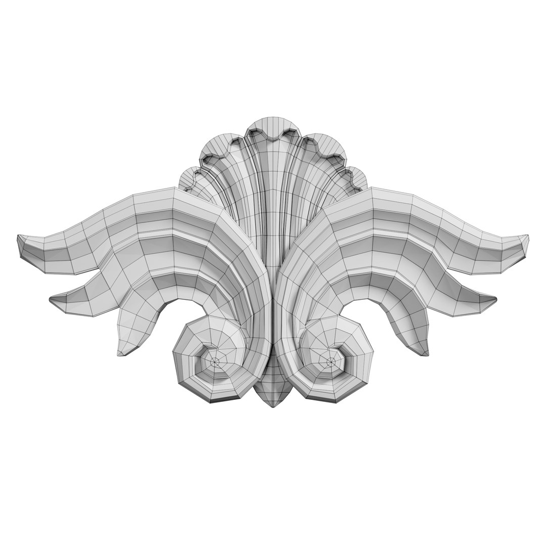 3D model Decor Molding wood 130x73mm - TurboSquid 2103338