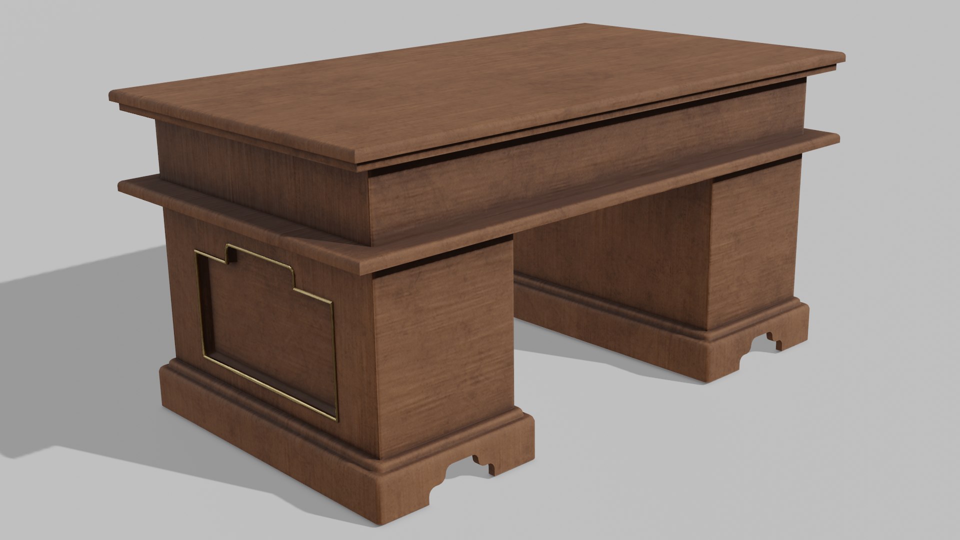 3D Pedestal Desk Model - TurboSquid 2340200