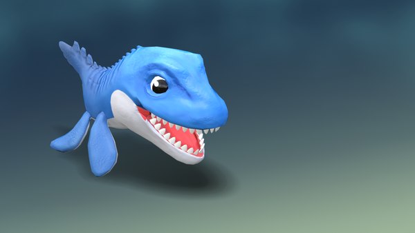 modelo 3d Bebé Mosasaurus - Personaje de dinosaurio - TurboSquid 2195132