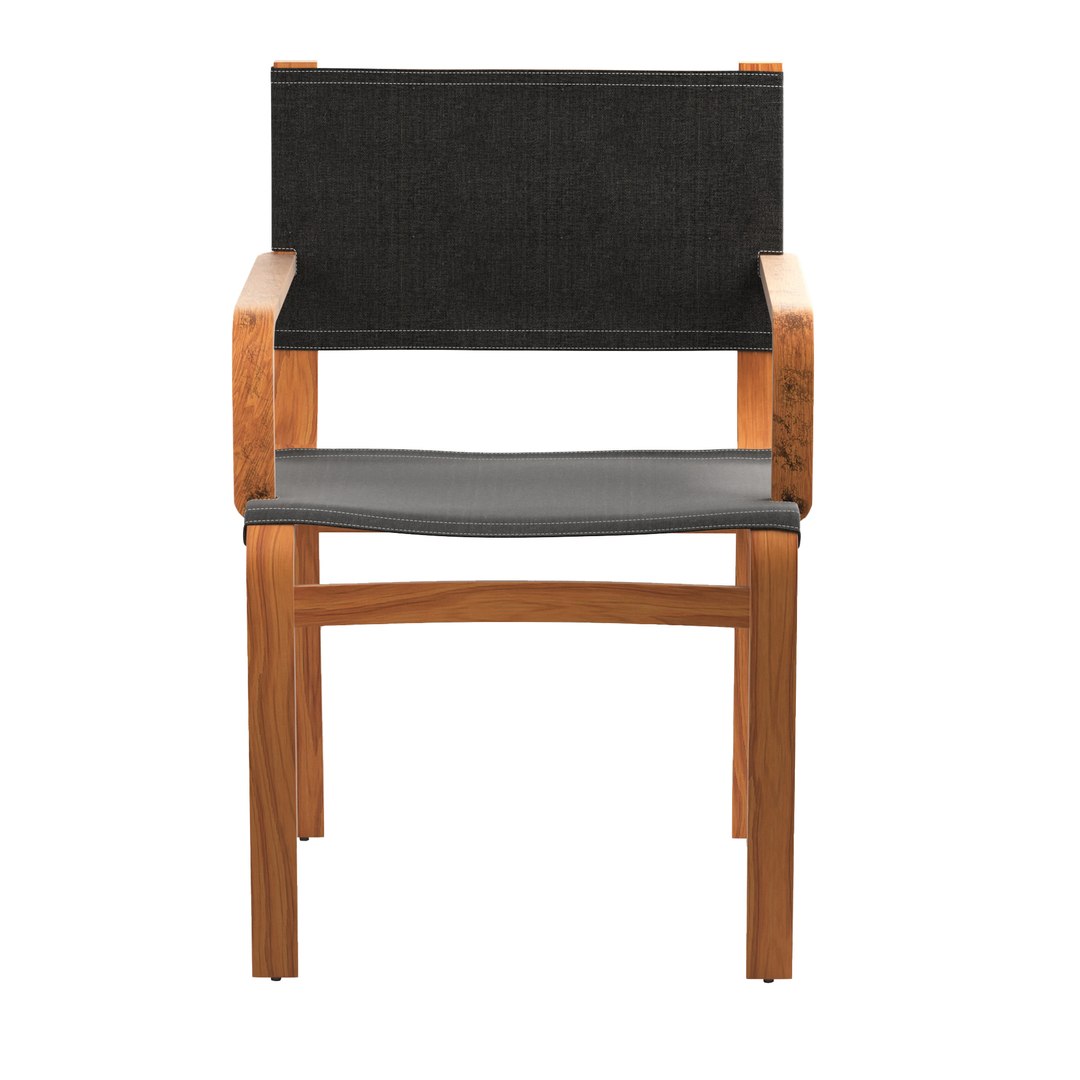 Bentwood Oak And Canvas Dining Chair 3D Model - TurboSquid 1883158