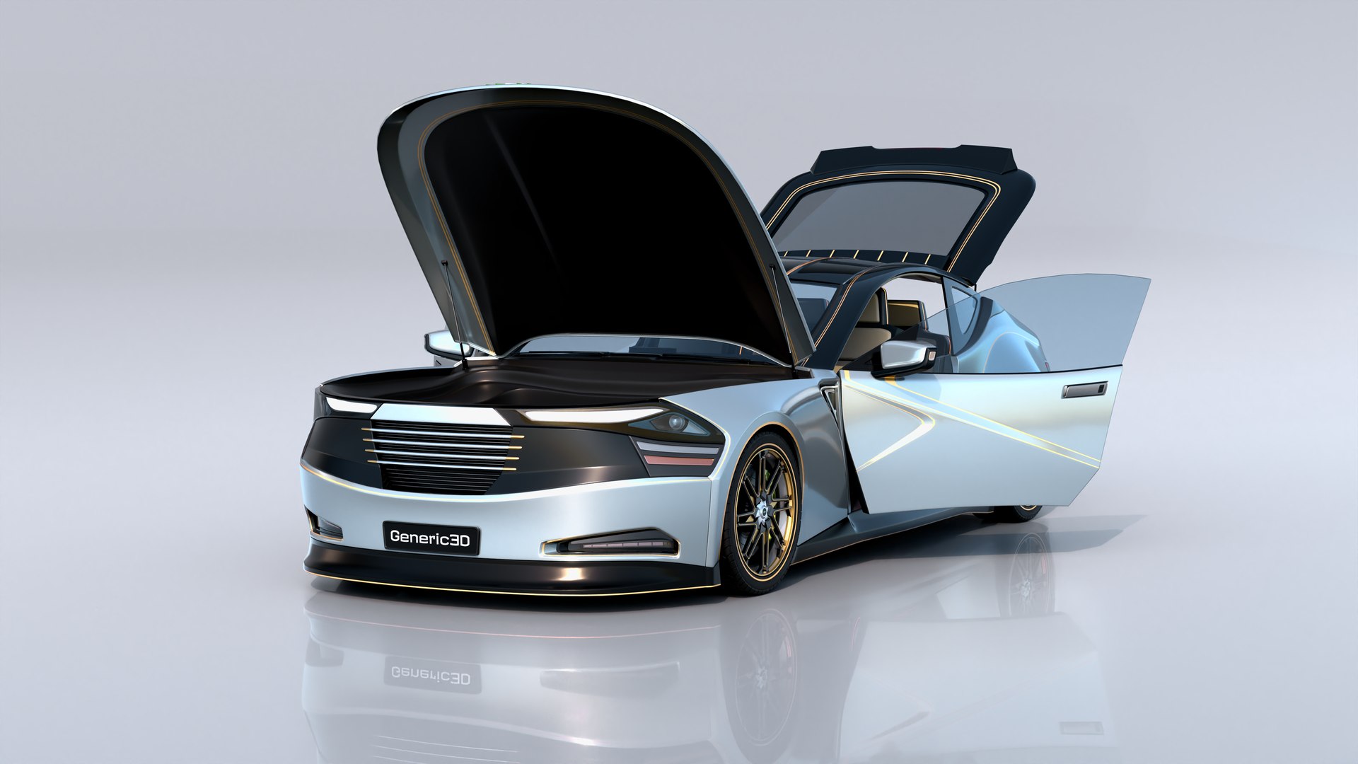 Generic Car Series - V1U2-G3D Model - TurboSquid 2186134