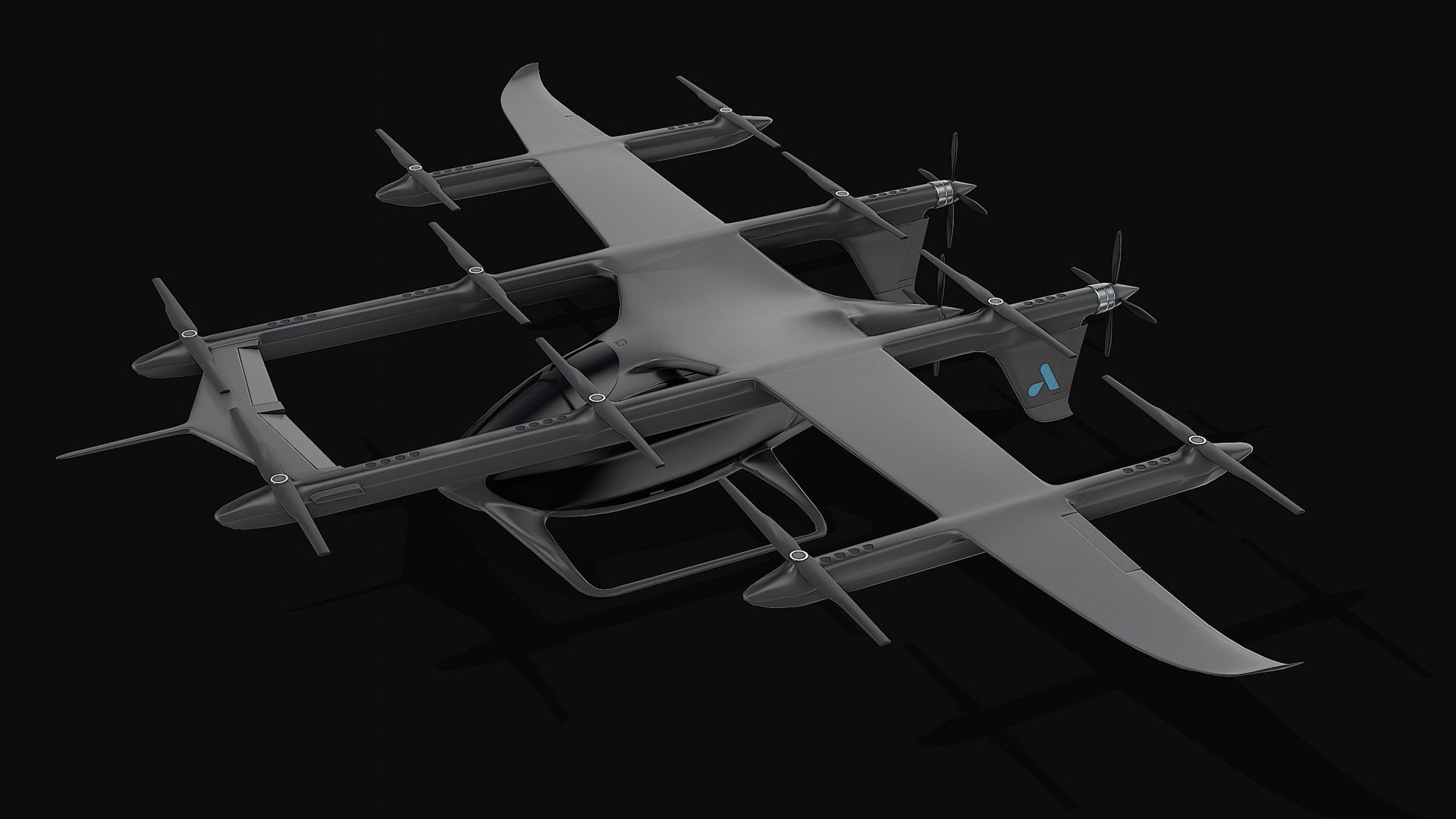 3D Flying Taxi AutoFlight - Gray Model - TurboSquid 2208036