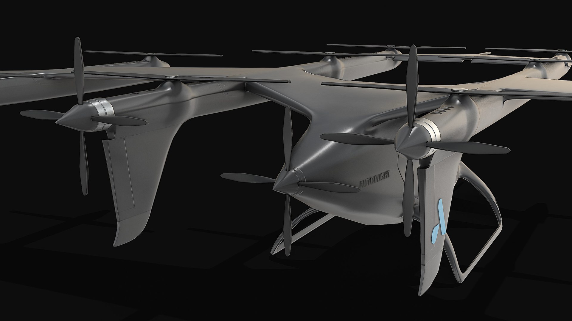 3D Flying Taxi AutoFlight - Gray Model - TurboSquid 2208036
