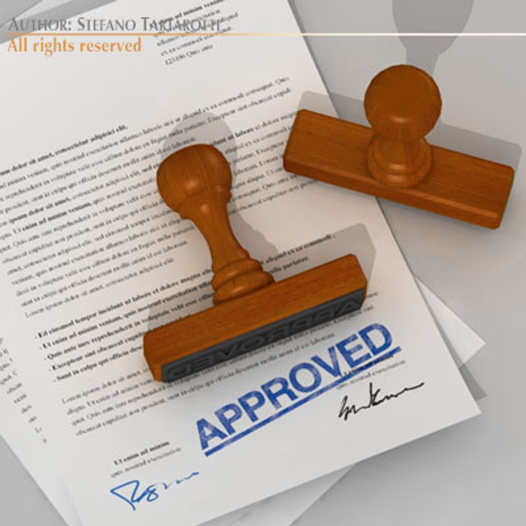 Stamp Documents 3d Model