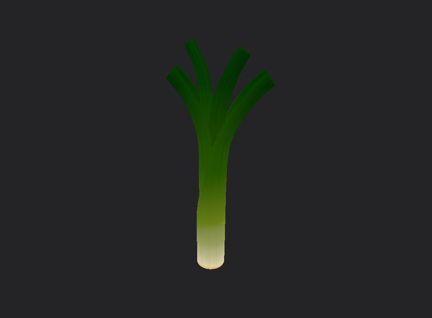 Leek Cartoon Model - TurboSquid 1494512