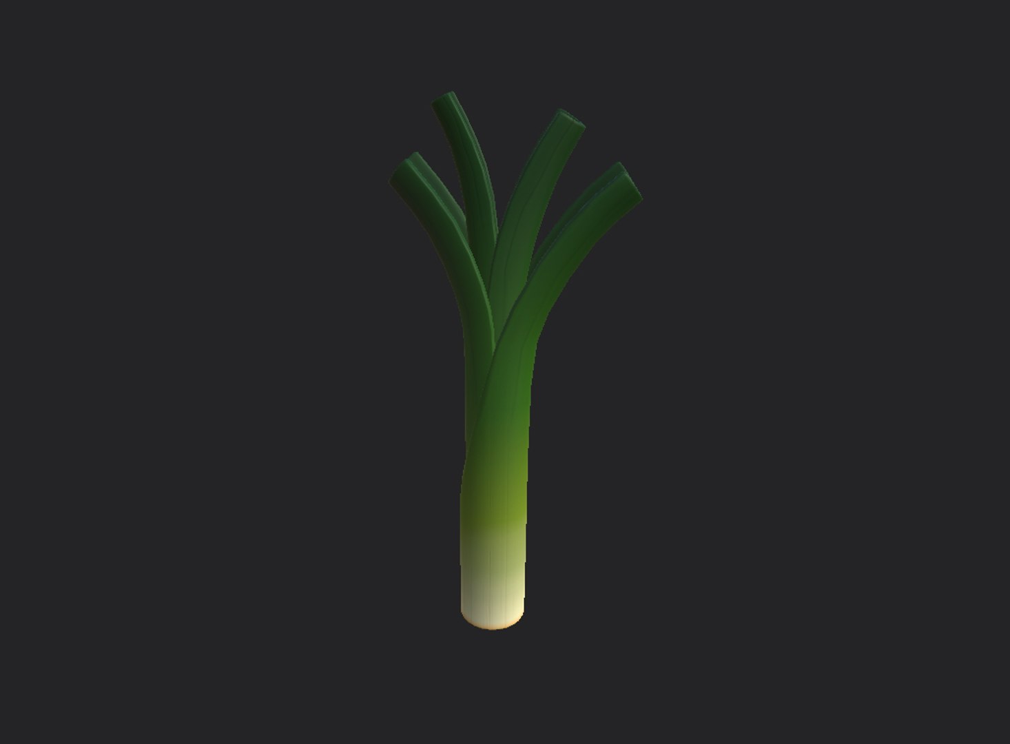 Leek Cartoon Model - TurboSquid 1494512