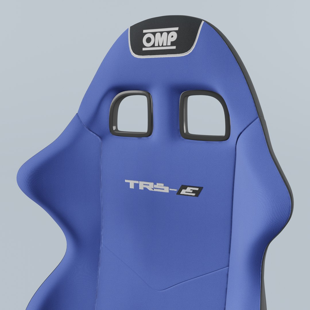 OMP TRS-E Racing Blue Seat 3D - TurboSquid 1794514
