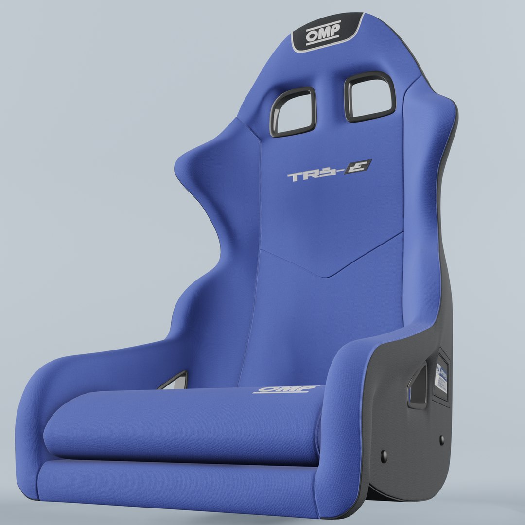 OMP TRS-E Racing Blue Seat 3D - TurboSquid 1794514