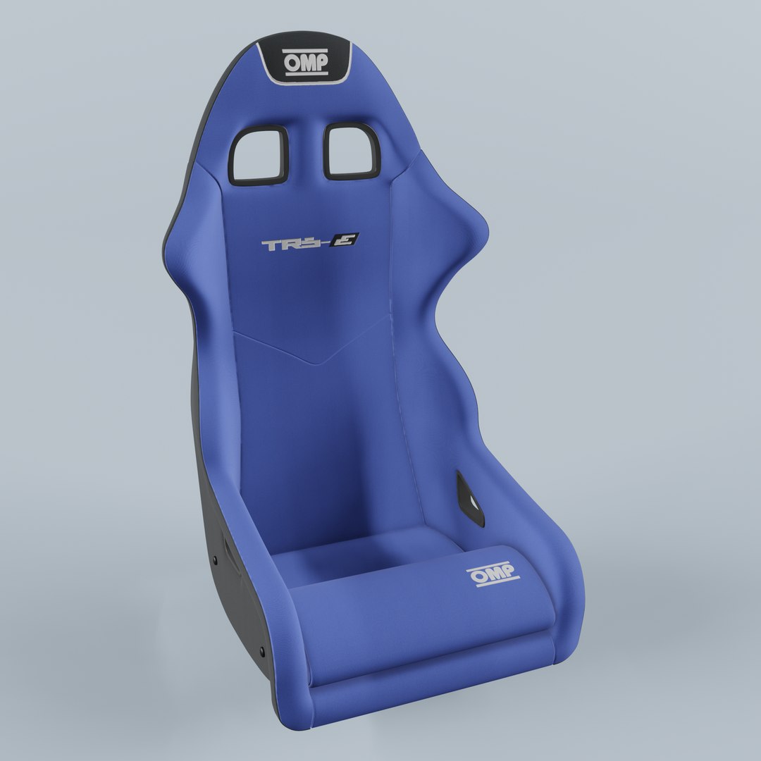 OMP TRS-E Racing Blue Seat 3D - TurboSquid 1794514